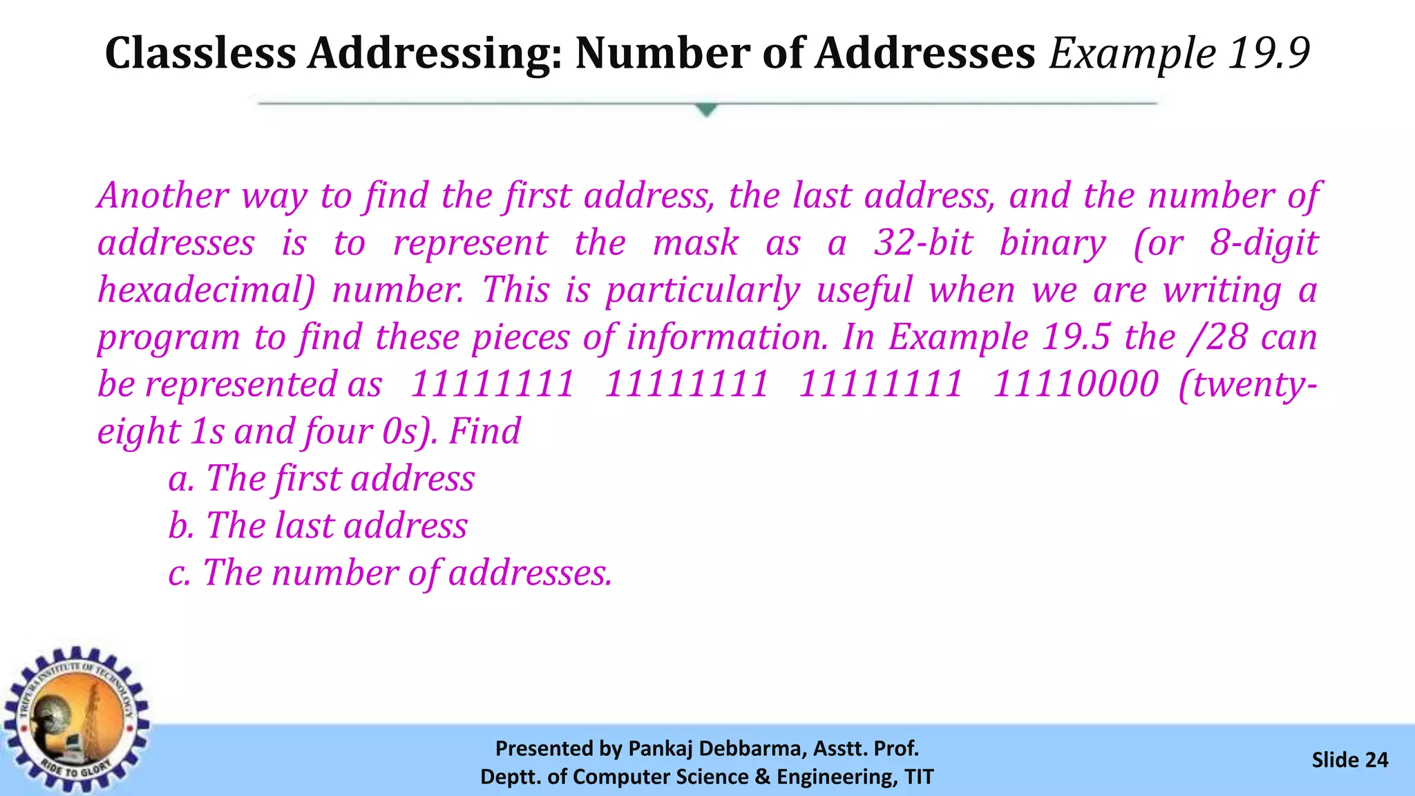 Network Layer Logical Addressing Ppt