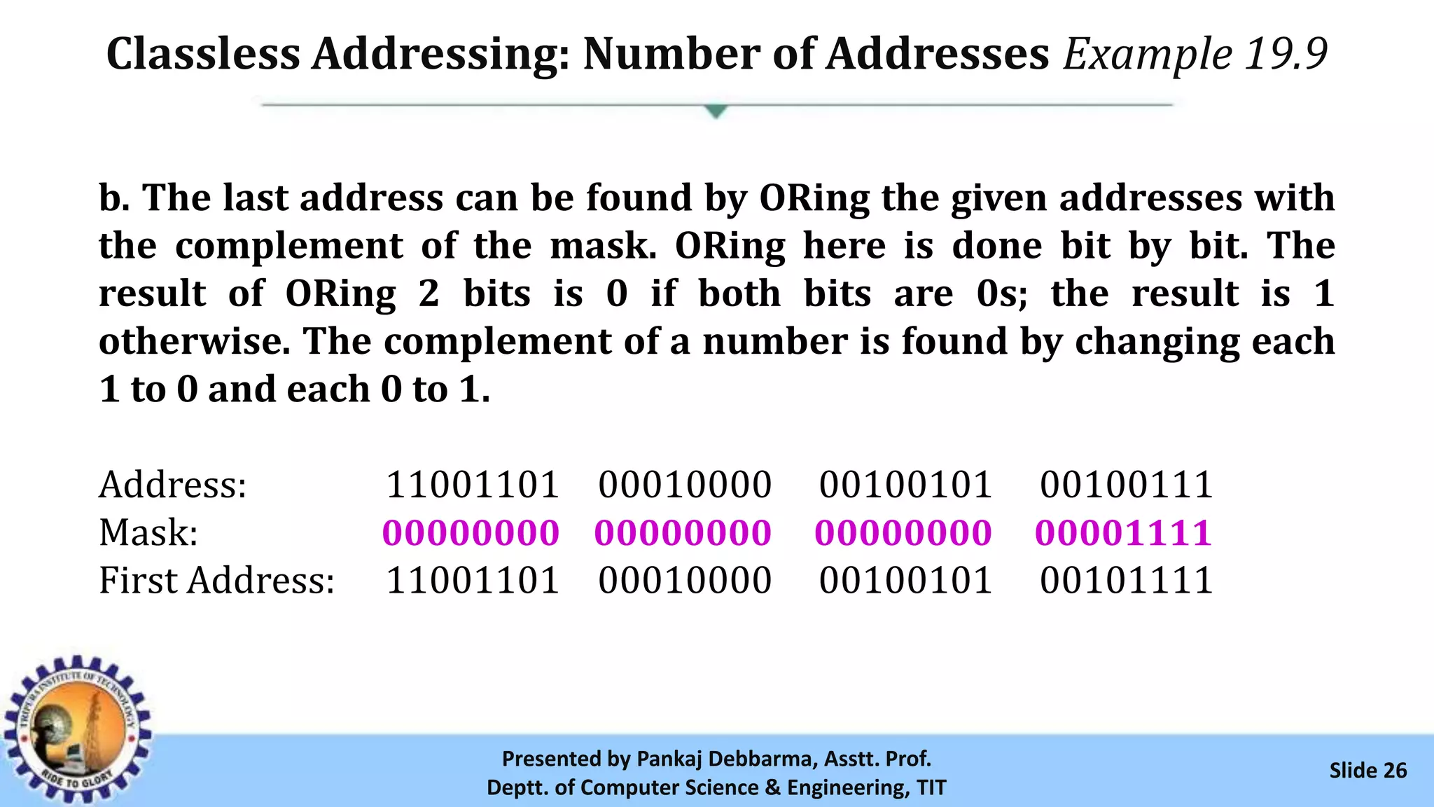 NETWORK LAYER - Logical Addressing | PPTX