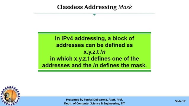 NETWORK LAYER - Logical Addressing | PPTX