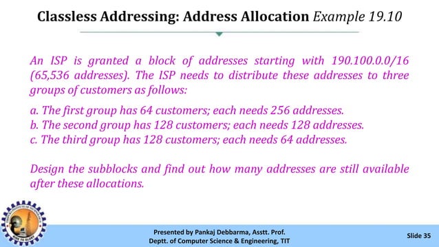 NETWORK LAYER - Logical Addressing | PPTX