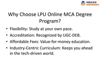 LPU Online MCA Degree Program: Empower Your Career with a Top-Ranked ...