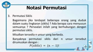 Kaidah Pencacahan, Permutasi dan Kombinasi | PPTX