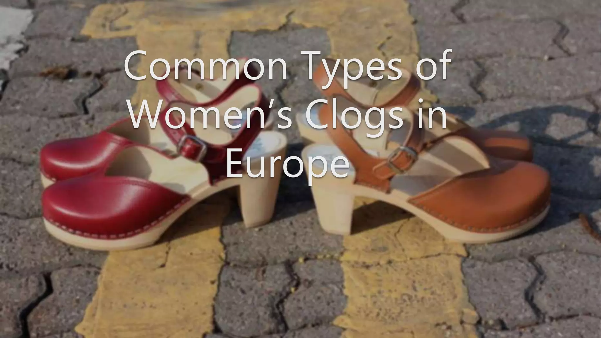 Common Types of Women's Clogs in Europe | PPT