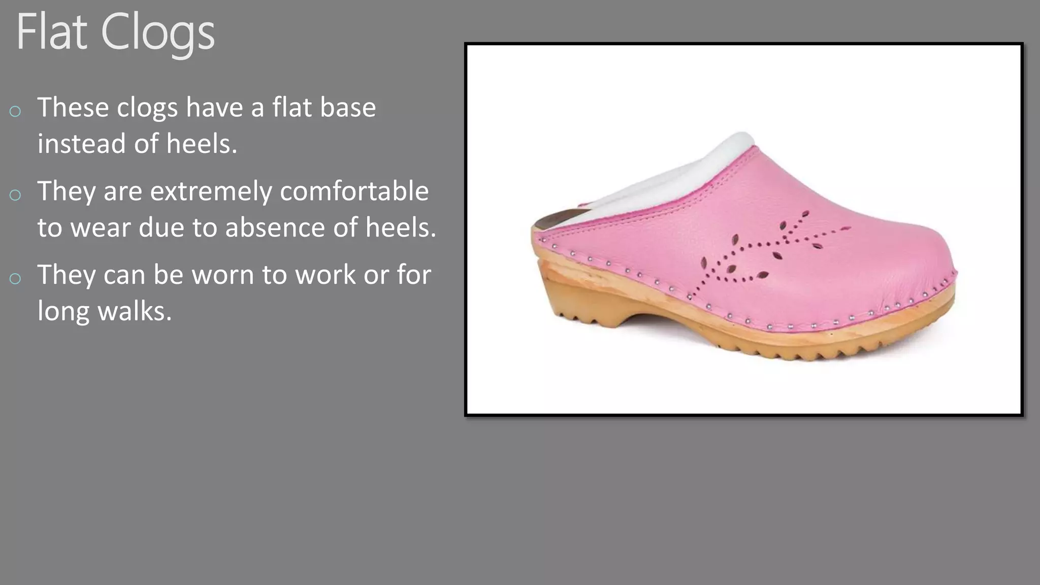 Common Types of Women's Clogs in Europe | PPT
