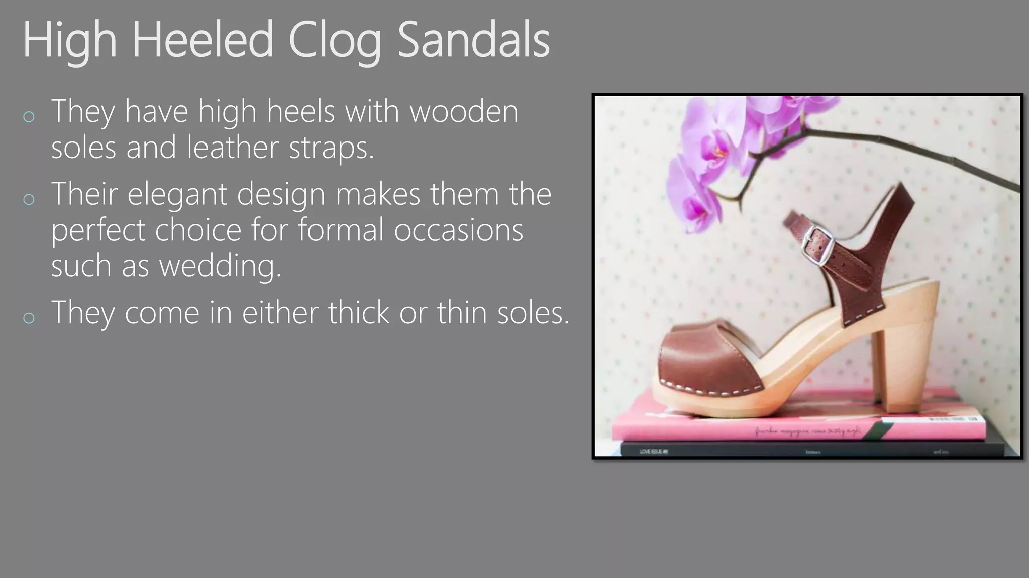 Common Types of Women's Clogs in Europe | PPT