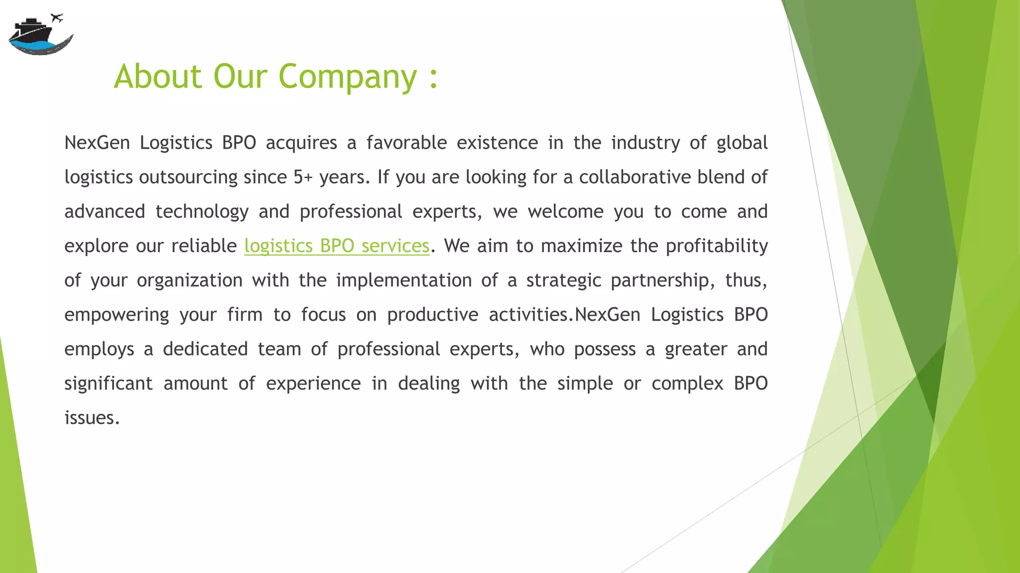 NexGen Logistics BPO | PPTX