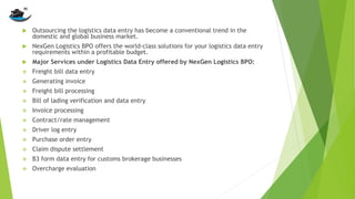 NexGen Logistics BPO | PPTX