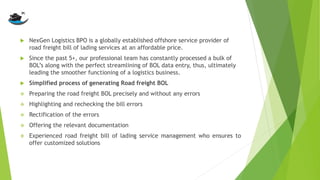 NexGen Logistics BPO | PPTX