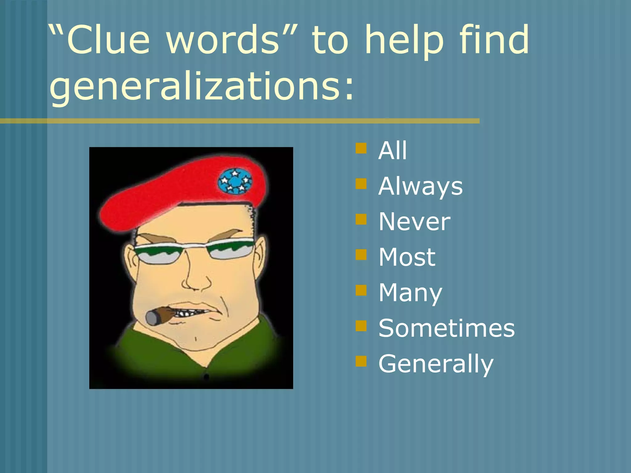 making generalizations- | PPT