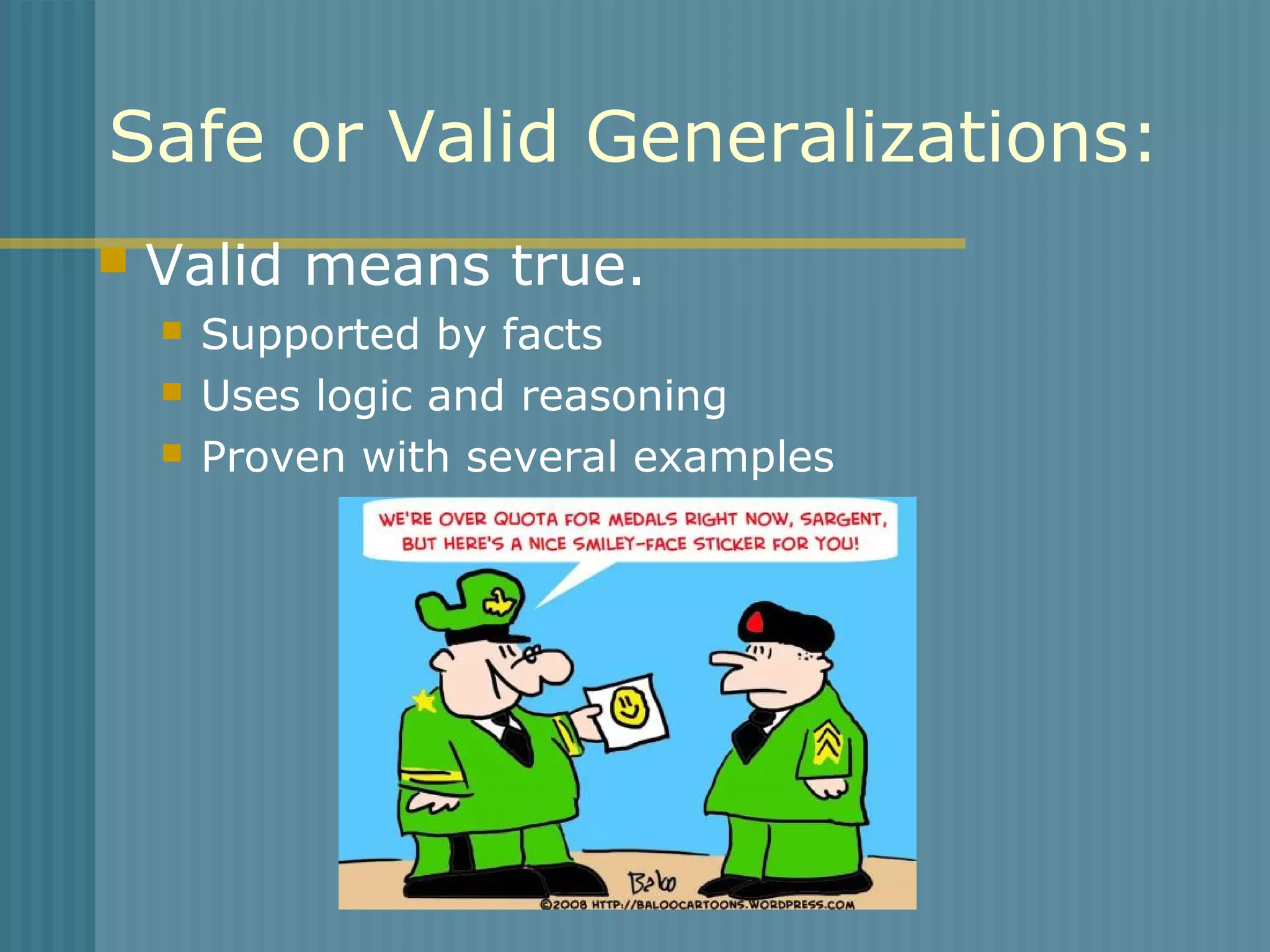 making generalizations- | PPT