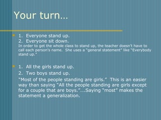 making generalizations- | PPT