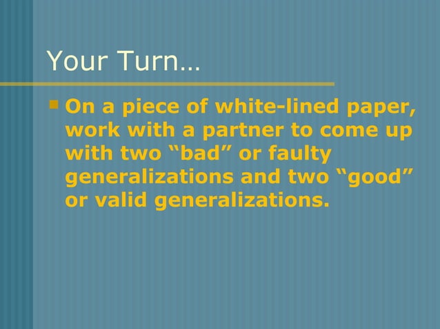 making generalizations- | PPT