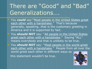 making generalizations- | PPT