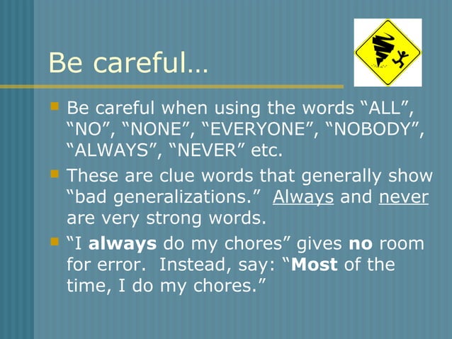 making generalizations- | PPT