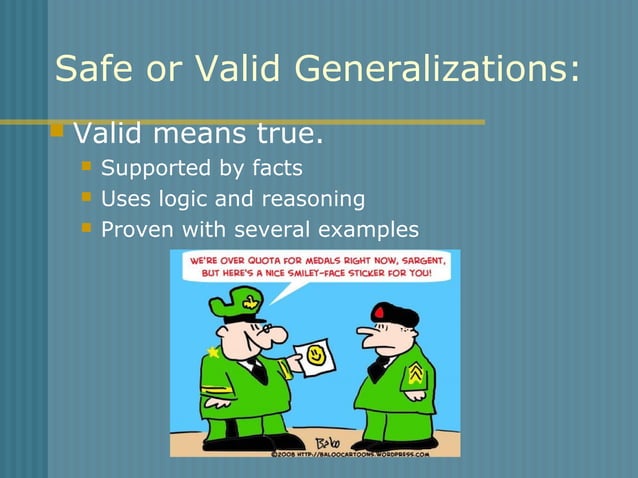 making generalizations- | PPT