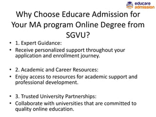 Online MA Program: Flexible Master's Degree for Career Growth | PDF