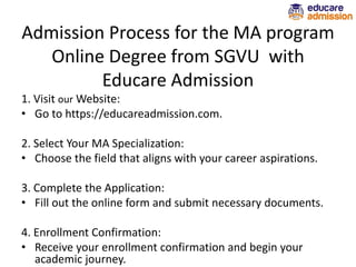 Online MA Program: Flexible Master's Degree for Career Growth | PDF