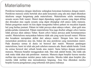 filsafat - materialisme | PPTX