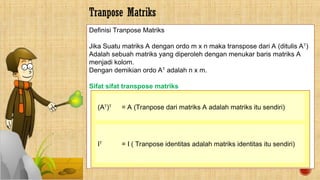 ppt matriks materi smp sma matematika ok | PPT