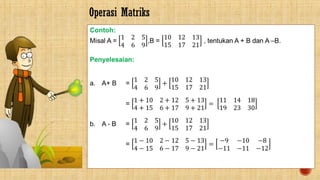 ppt matriks materi smp sma matematika ok | PPT