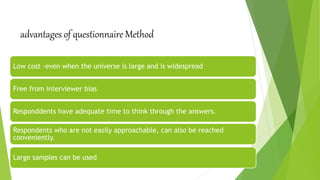 PPT-MethodsofDatacollection Seminar 23sep.pptx | Educational Assessment ...
