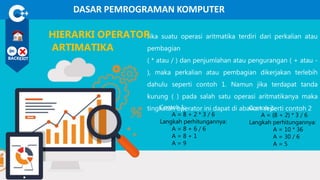 Ppt modul 2 operator | PPTX