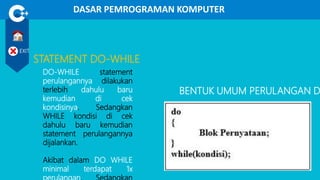 Ppt modul 4 perulangan | PPT