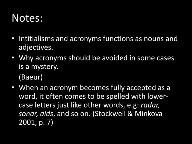 Abbreviation: Initialism and Acronym | PPTX