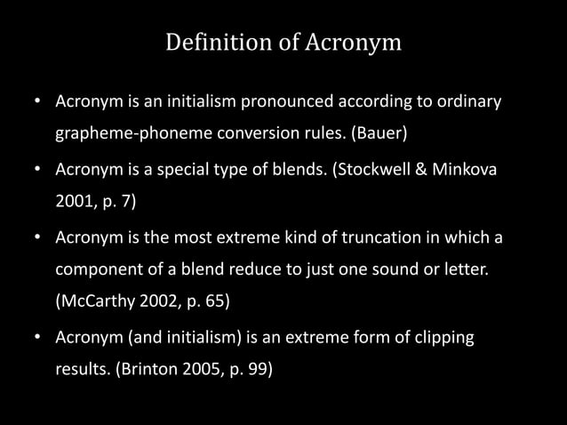 Abbreviation: Initialism and Acronym | PPTX