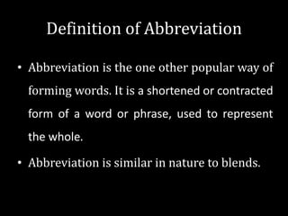 Abbreviation: Initialism and Acronym | PPT