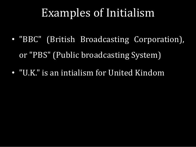 Abbreviation: Initialism and Acronym