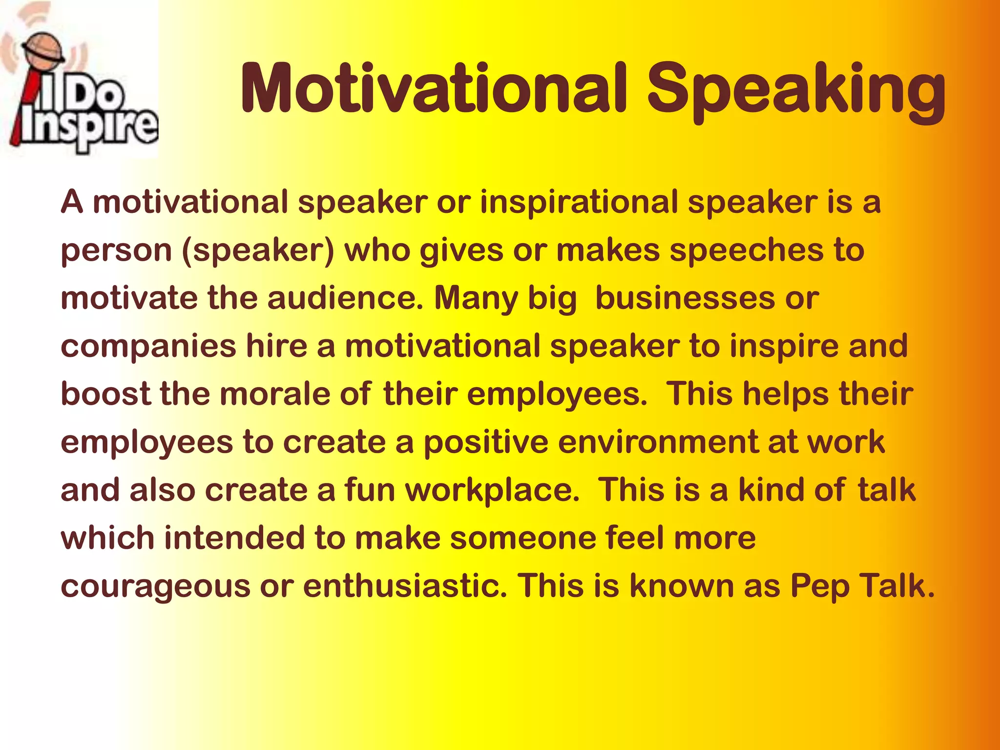 Ppt motivational speaking | PPTX