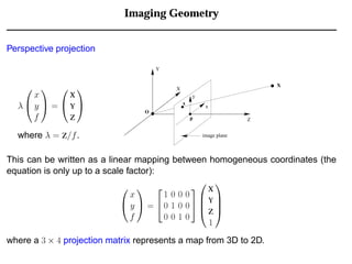 Comprehensive Overview of Multiple View Geometry in Computer Vision | PDF