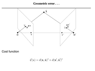 Comprehensive Overview of Multiple View Geometry in Computer Vision | PDF