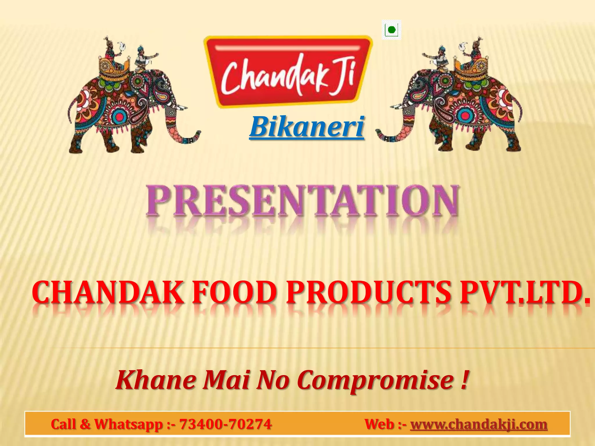 Chandak Ji Products Presentation | PPTX
