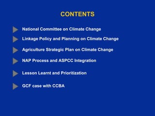 2.1.2 Country approaches in designing the formulation of NAPs ...