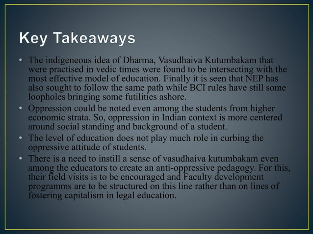 anti oppressive pedagogies in legal education | PPTX