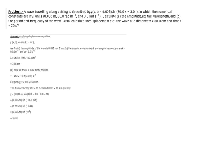 PPT on Waves Class 11 | PPTX