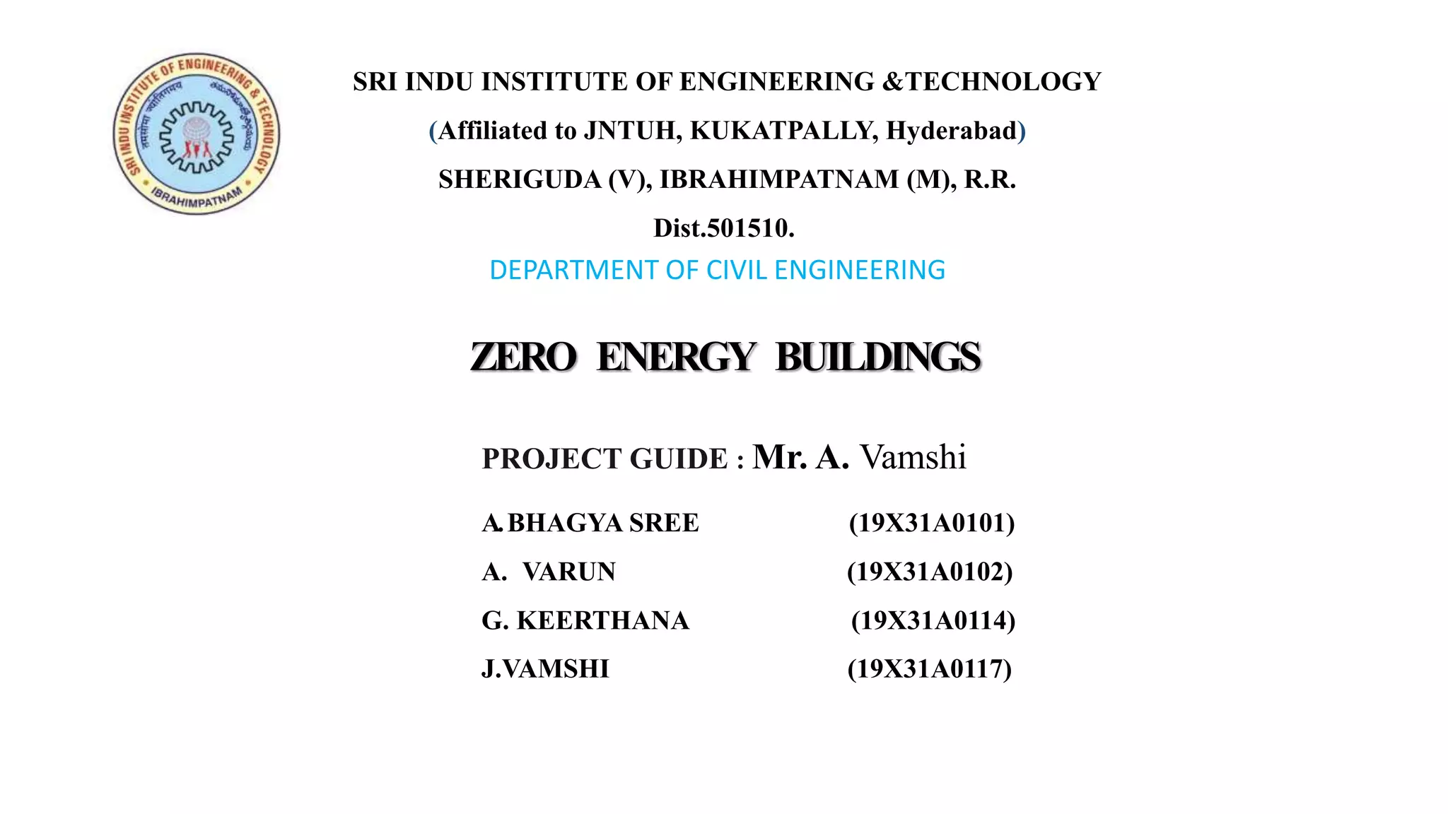 Zero Energy Buildings Project Report | PPT