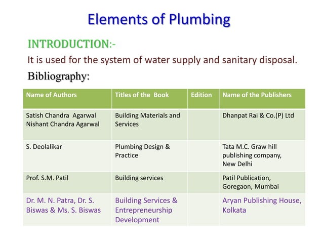 Ppt on plumbing chapter 1.1 | PPTX