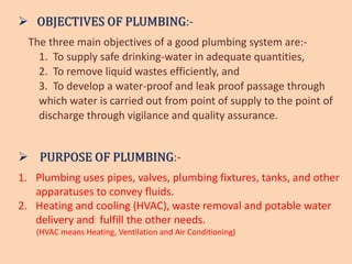 Ppt on plumbing chapter 1.1 | PPTX