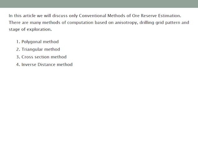 PPT-Ore-reserve-resource.pptx | Geology | Science