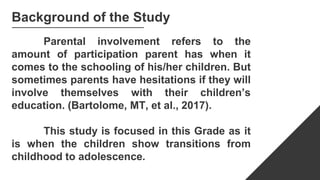 PPT - Parental Involvement of Grade 7-10 Students of Agsanayan NHS.pptx