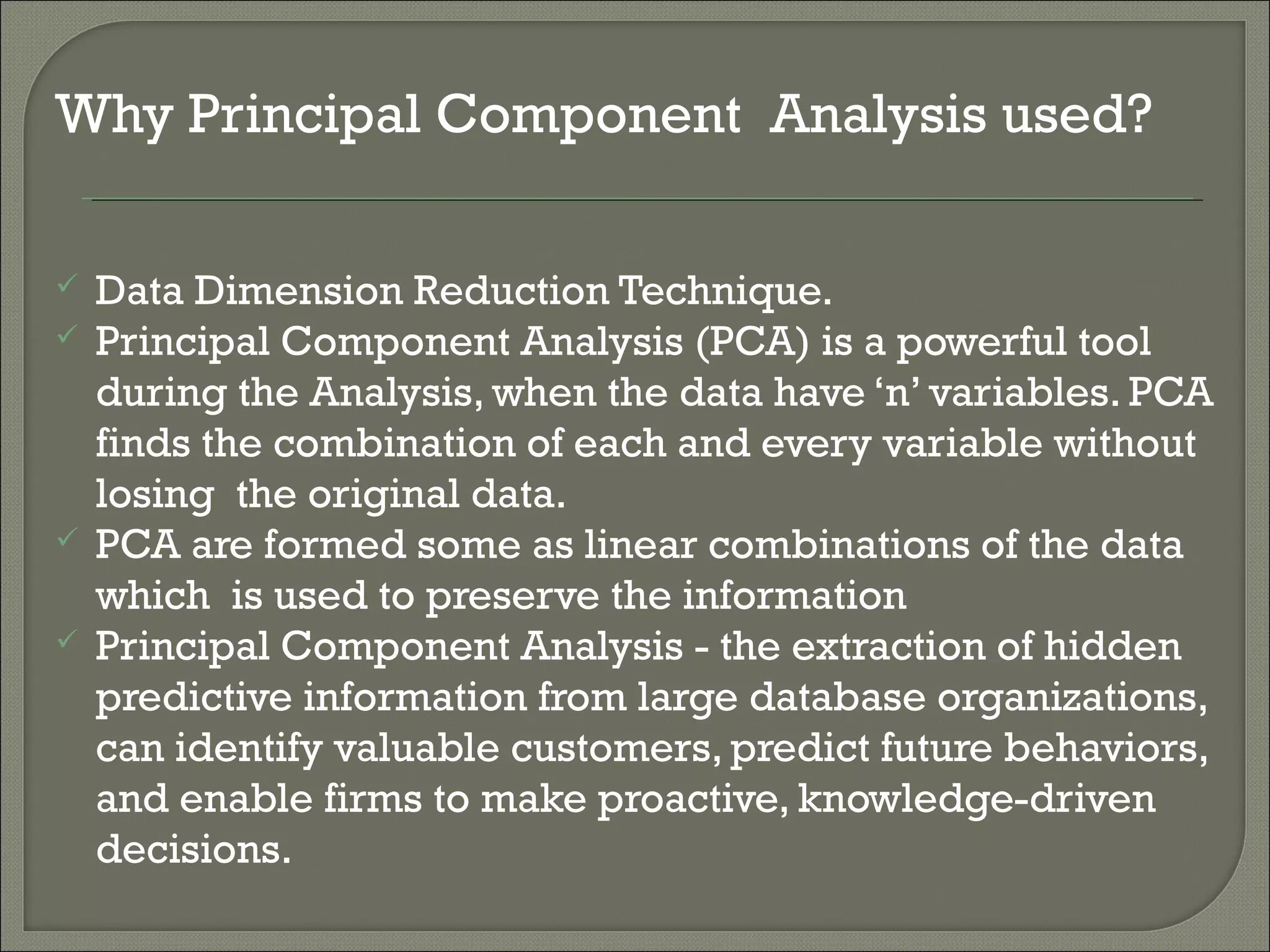 Pricipal Component Analysis Using R | PPT