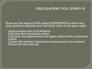 Pricipal Component Analysis Using R | PPT