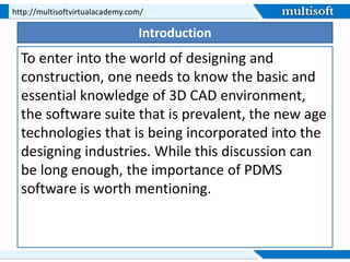 PDMS Training Courses | PPTX