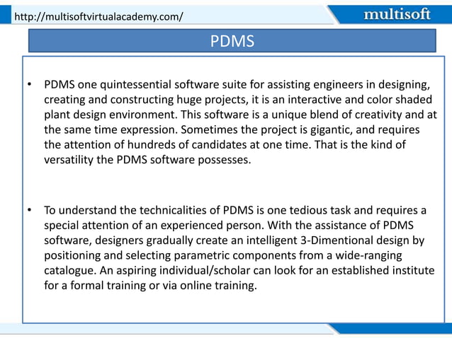 PDMS Training Courses | PPTX