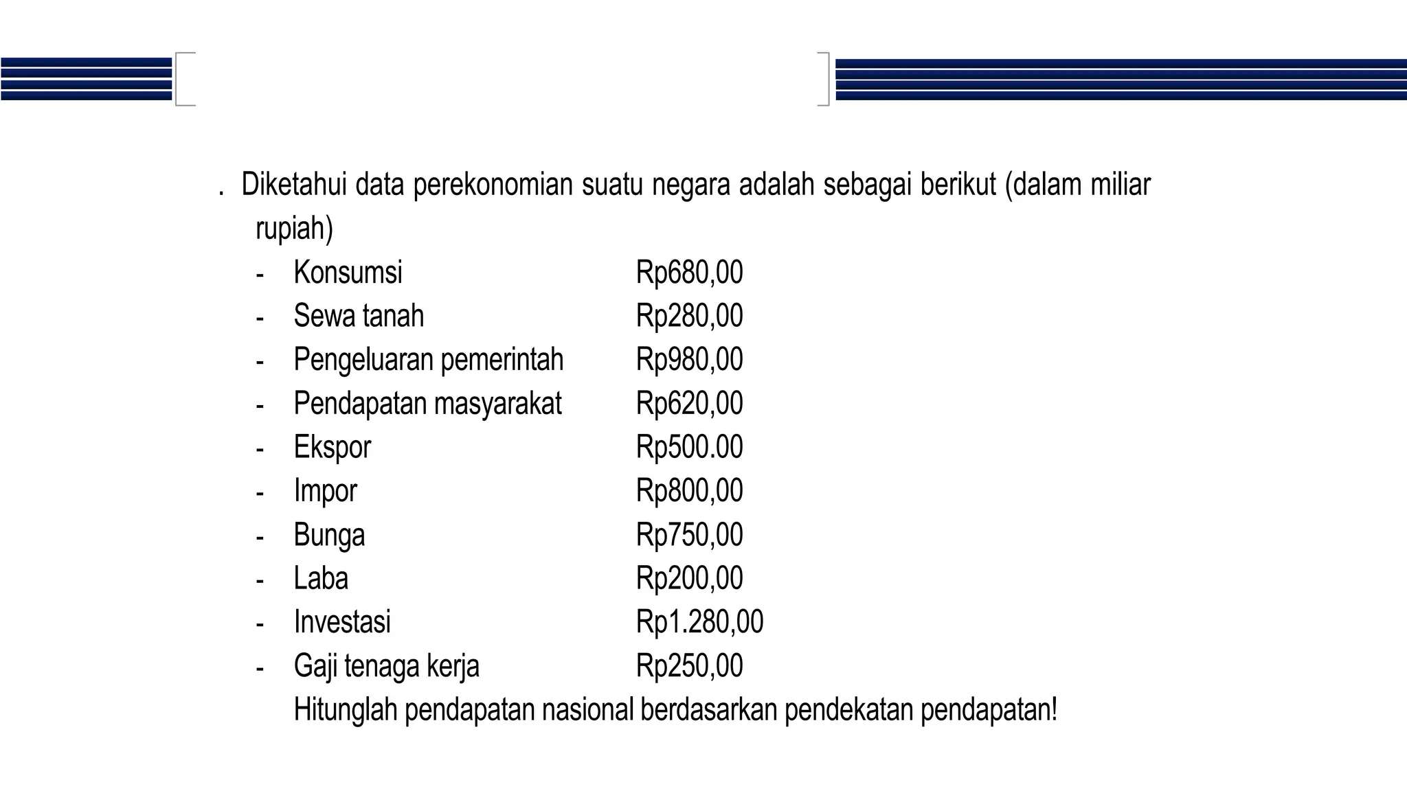 pendapatan nasional sumber dan cara menghitungnya | PPT pendapatan nasional sumber dan cara menghitungnya | PPT