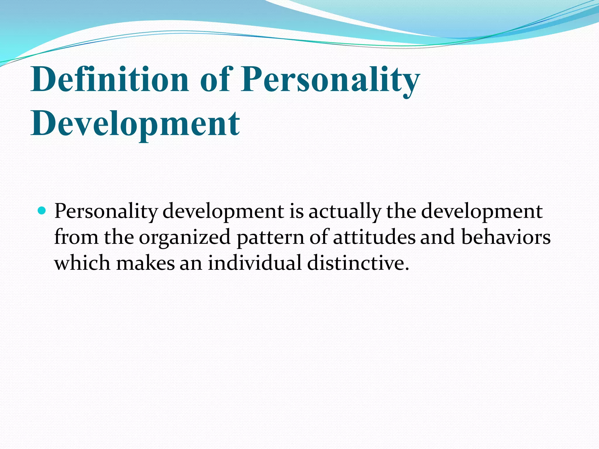 PERSONALITY DEVELOPMENT | PPTX