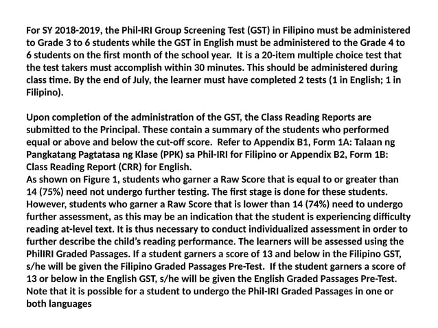 PPT-PHIL-IRI-2018. The Philippine Informal Reading Inventory (Phil-IRI ...